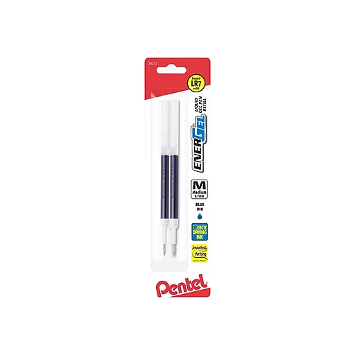 Pentel EnerGel Gel-Ink Pen Refill, Medium Tip, Blue Ink, 2/Pack ...