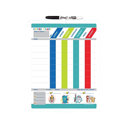 Board Dudes Colors Chore Chart, 14" x 11" (13867VA240-4) | Staples