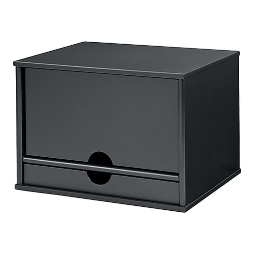Victor Midnight Black Collection Desktop Organizer, Smooth Matte Black ...