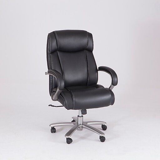 Safco 3500 Series Ergonomic Leather Executive Big & Tall Chair, 500 lb ...