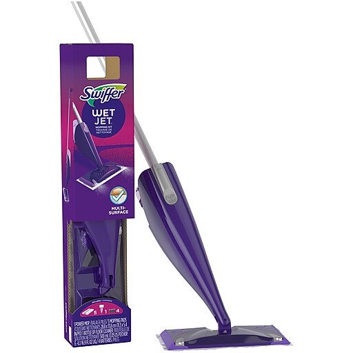 Swiffer WetJet Mop Starter Kit Plastic Spray Mop Kit, Purple (86079 ...
