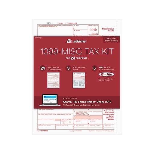 Shop Staples for Adams 2019 1099-MISC Tax Kit and 1096, Laser Tax Forms ... Shop Staples for Adams 2019 1099-MISC Tax Kit and 1096, Laser Tax Forms ...