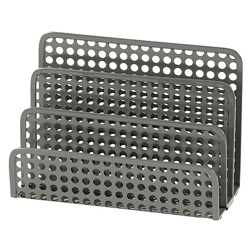Design Ideas Edison 3-Compartment Metal Letter Holder, Gray (993434719 ...
