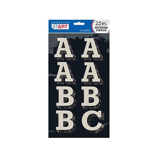 Creative Start Text Letters and Numbers, Black/Gray 84/Pack | Staples