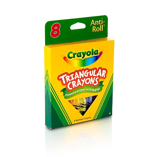 Crayola Triangular Crayons, Assorted Colors, 8/Box (52-4008) | Staples