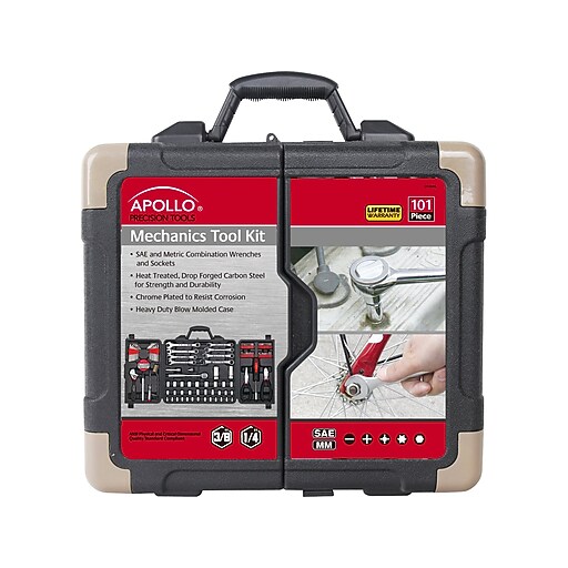 Apollo Tools Mechanics Tool Kit, 101 Pieces (DT0006) at Staples