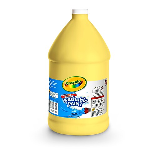 Crayola Washable Paints, Yellow, 1 Gallon (54-2128-034) | Staples Crayola Washable Paints, Yellow, 1 Gallon (54-2128-034) | Staples