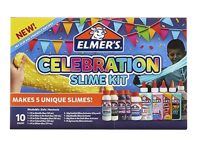 Elmer’s Celebration Slime Kit: Supplies Include Assorted Liquid Glues ...