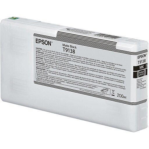 Epson T913 Black Matte Standard Yield Ink Cartridge (T913800) | Staples