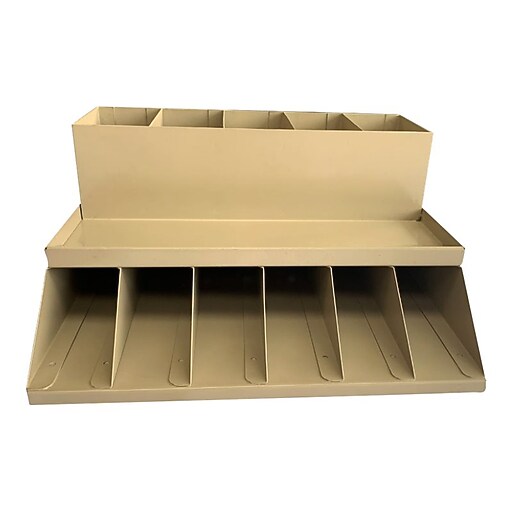 CONTROLTEK Two-Tier Rack, 11 Compartments, Pebble Beige (500013) at Staples