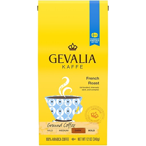 Gevalia Kaffe French Roast Coffee, Dark Roast, 12 oz. Bag (GEN04352 ...