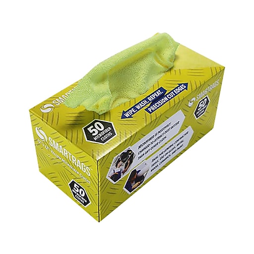 Monarch Brands SmartRags Microfiber Cleaning Rags, 12" x 12", Yellow ...
