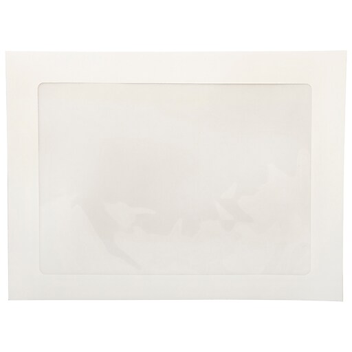 JAM Paper Window Envelope, 9" x 12", White, 100/Pack (0223932B) | Staples