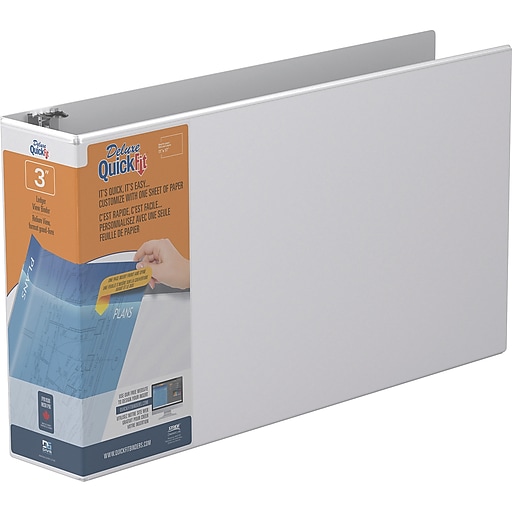 Stride Heavy Duty 3" 3-Ring View Binders, D-Ring, White (94050) | Staples
