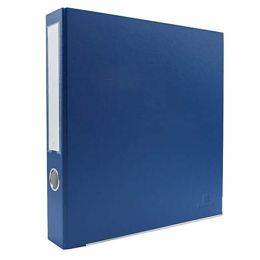 Bindertek Premium 1 1/2" 3-Ring Non-View Binders, D-Ring, Navy (3SLN-NV ...