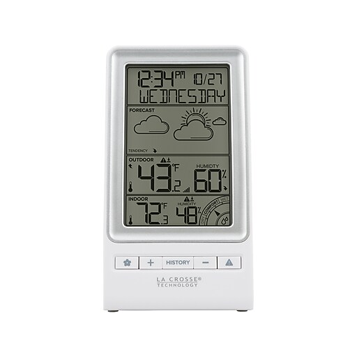La Crosse Technology Indoor/Outdoor Tabletop Weather Station, Digital ...