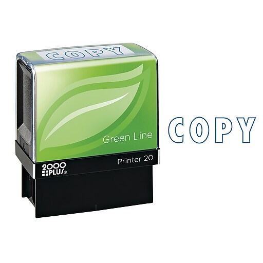 2000 Plus Green Line Printer 20 Pre-Inked Stamp, COPY, Blue Ink (098367 ...