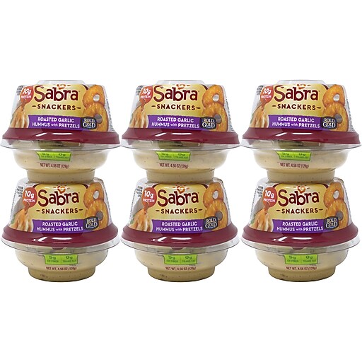 Sabra Classic Hummus with Pretzels, 4.56 Oz., 6/Pack (30080) | Staples