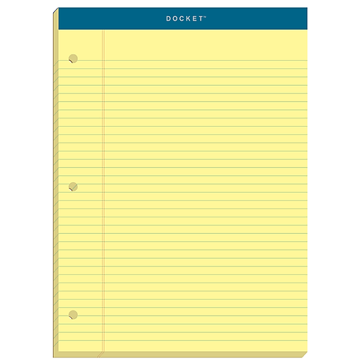 TOPS Double Docket Writing Tablet, 8-1/2" x 11-3/4", College Ruled ...