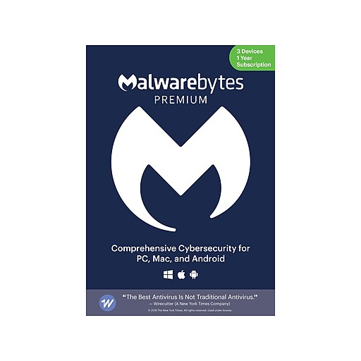 Malwarebytes Premium for 3 Devices, Windows/Mac/Android, Download ...