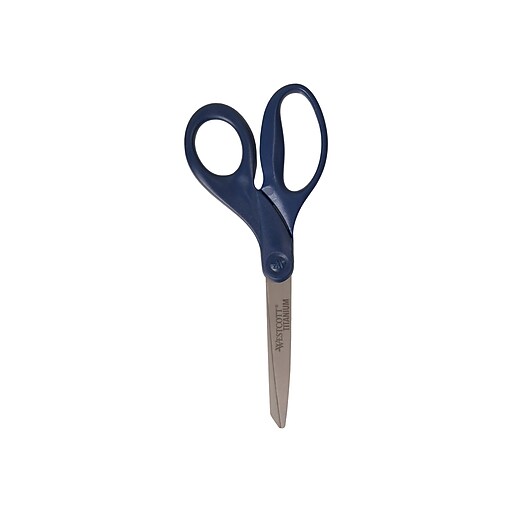 Westcott 8" Titanium Multi-Purpose/Heavy Duty Scissor, Blunt Tip, Navy ...