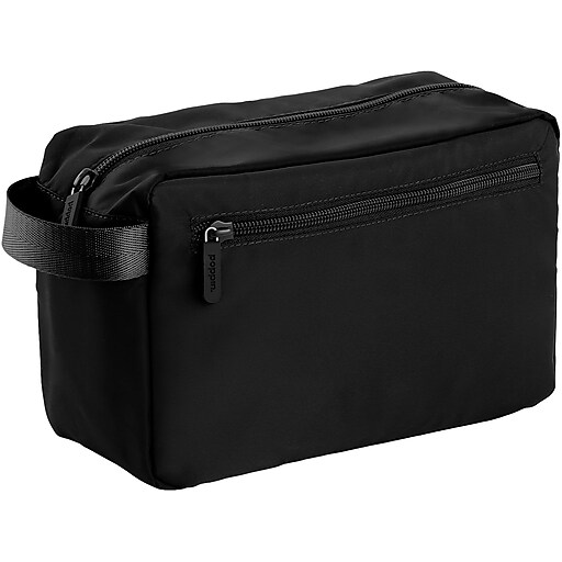 Poppin Travel Happy Nylon Dopp Kit, Black, 6" (107513) at Staples