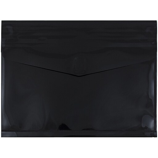 JAM Paper Plastic Envelopes with Hook & Loop Closure, 9.75 x 13 with 2 ...