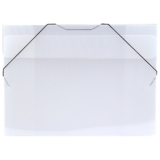 JAM Paper Plastic Portfolio Case with Elastic Closure, Clear (6102 001 ...