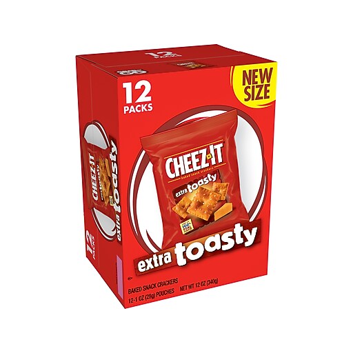 Cheez-It Extra Toasty Extra Toasty Crackers, 1 oz., 12 Packs/Box ...
