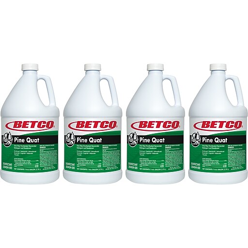 Betco Pine Quat Disinfectant Liquid Bottle, Pine, 128 oz., 4/Carton ...