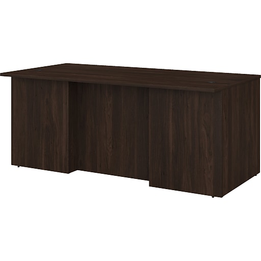 Bush Business Furniture Office 500 72"W Executive Desk, Black Walnut ...