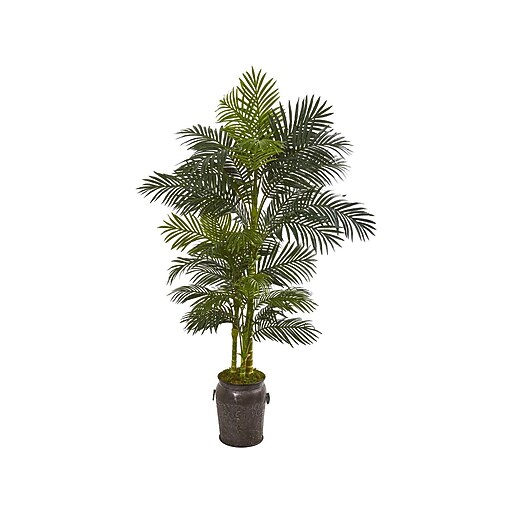 Nearly Natural Golden Cane Palm Tree in Pot (9768) | Staples