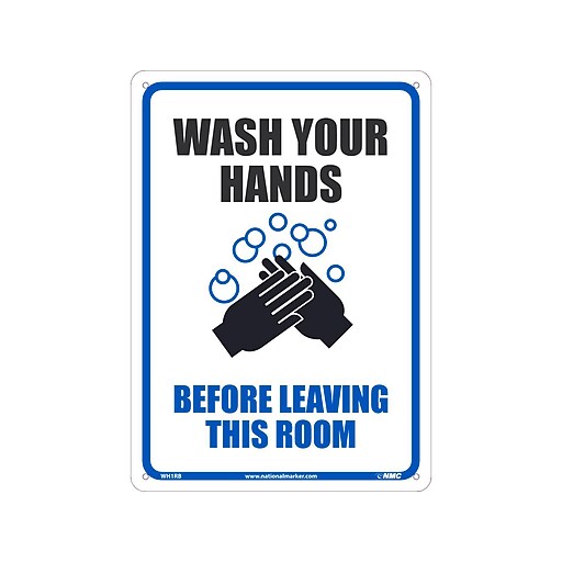 National Marker Wall Sign, "Wash Your Hands Before Entering This Room ...