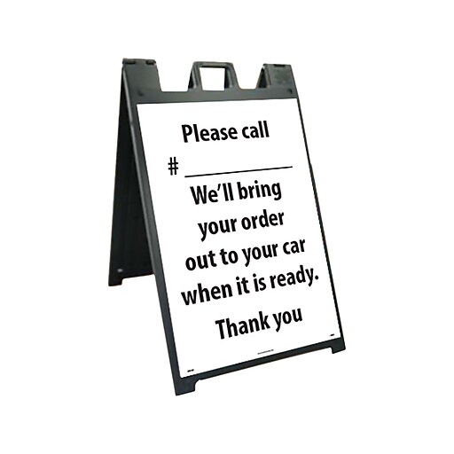 National Marker A-Frame Sign & Stand Kit, "Please Call," 45" x 25 ...