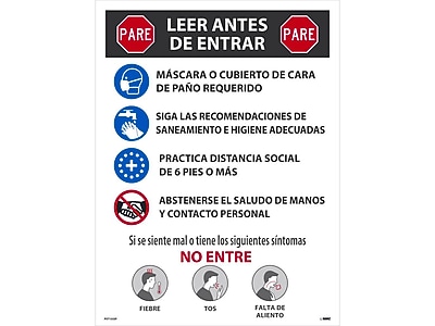 National Marker Poster "Stop. Read Before Entering " 24" x 18 ...