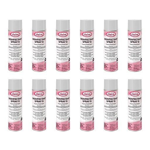Claire Spray Q Disinfectant Can, Country Fresh, 17 Oz. 12/Carton ...