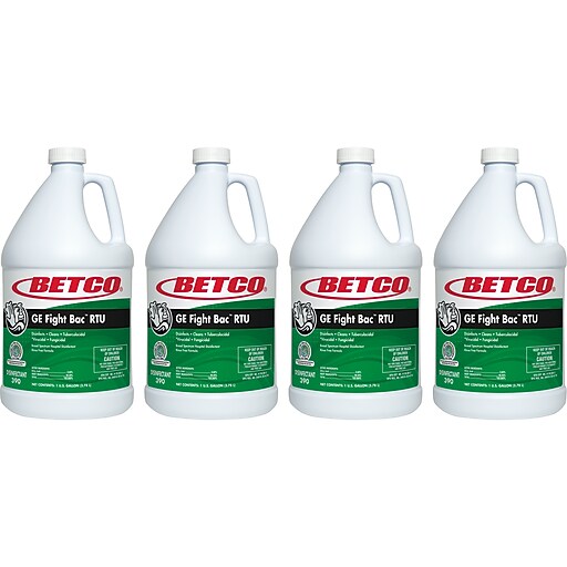 Betco GE Fight Bac RTU Disinfectant, Fresh, 128 Oz., 4/CT (3900400 ...