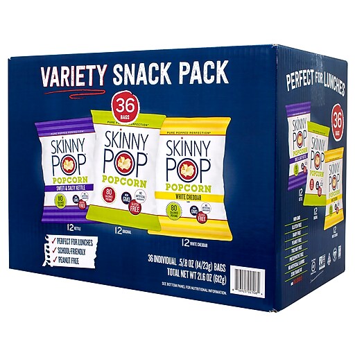 Skinny Pop Variety Popcorn, 36/Box (220-01049) | Staples